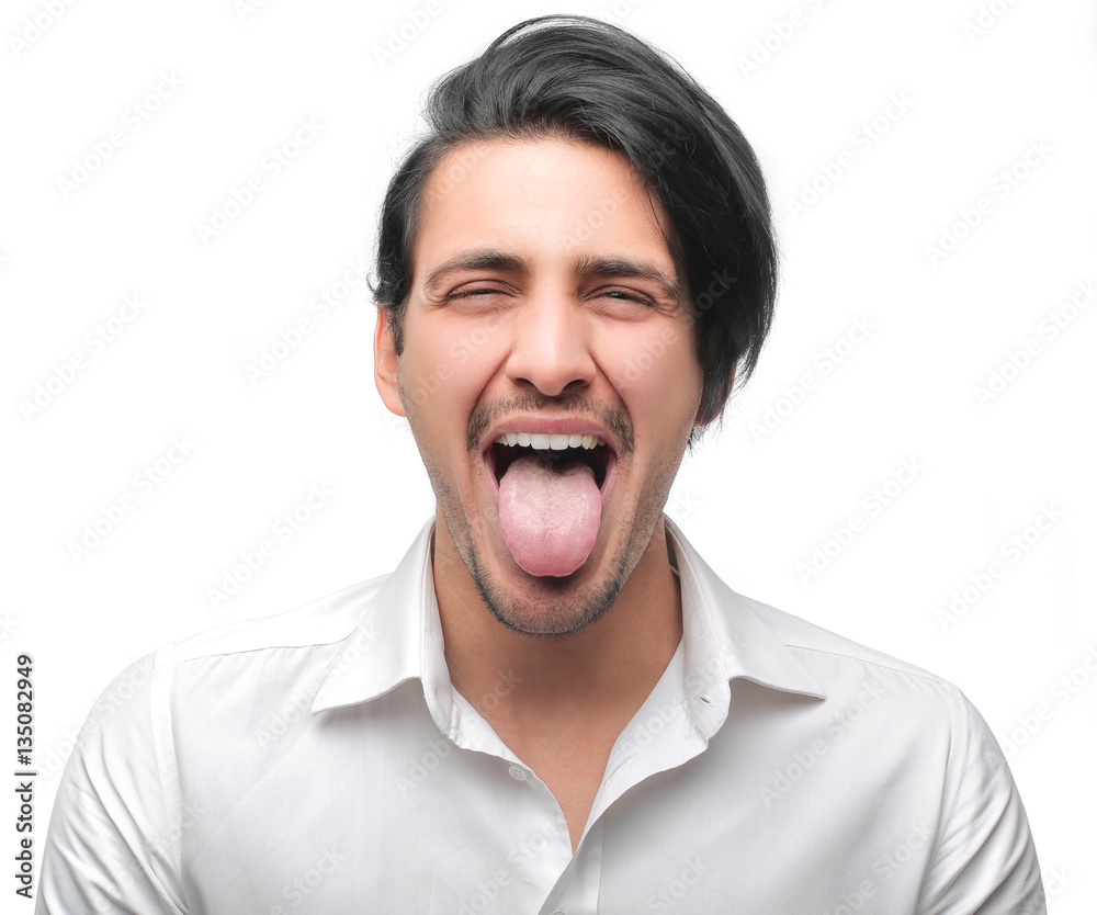 Handsome guy joking Stock-Foto | Adobe Stock