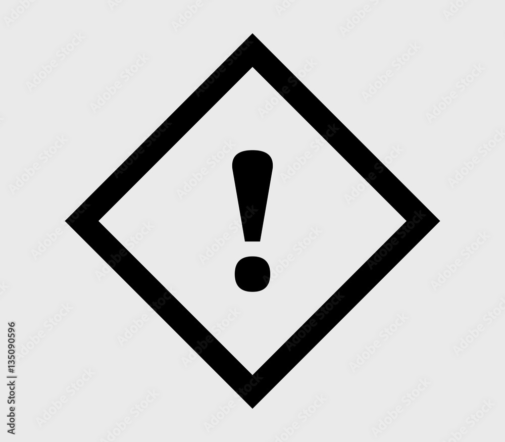 sign with exclamation point Stock Vector | Adobe Stock