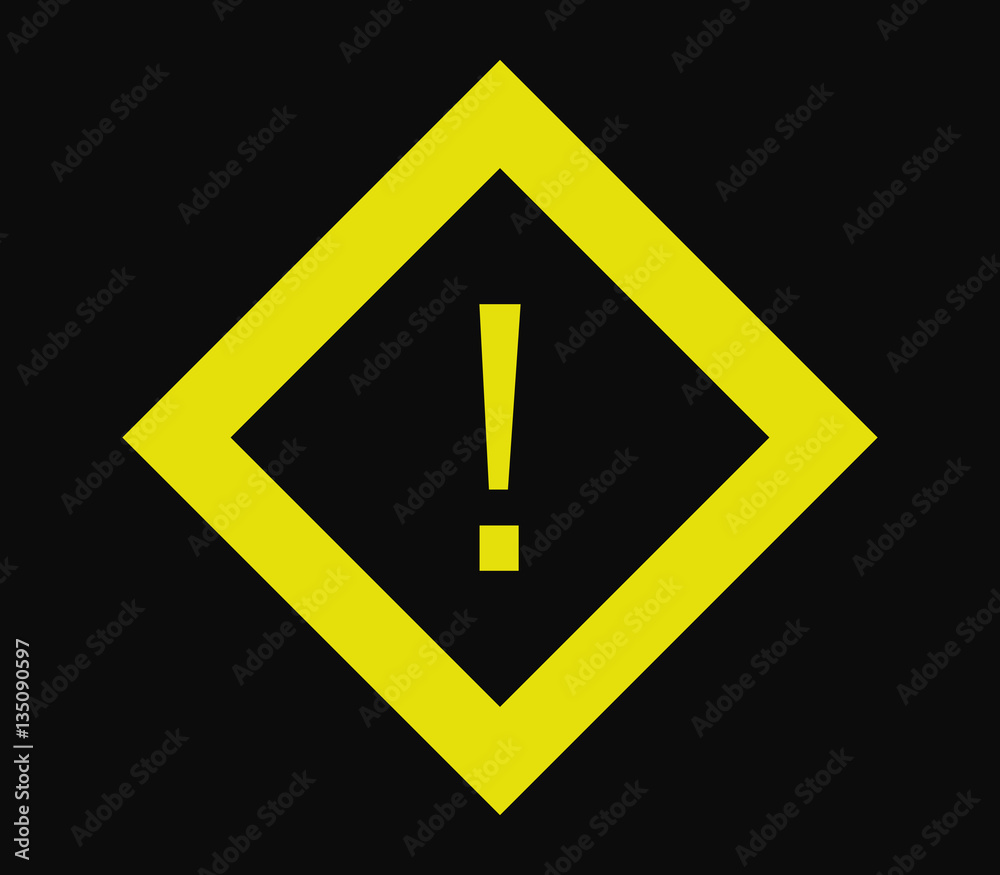sign with exclamation point Stock Vector | Adobe Stock