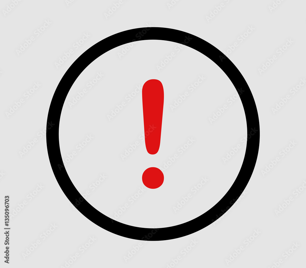 sign with exclamation point Stock Vector | Adobe Stock
