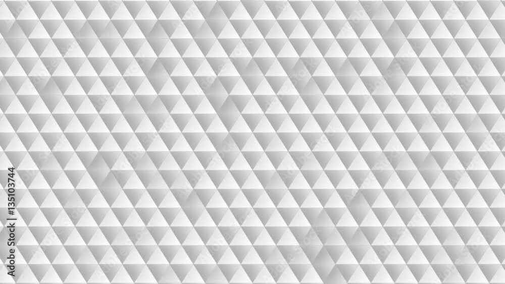 Computer generated animated gray blinking triangles background for use ...