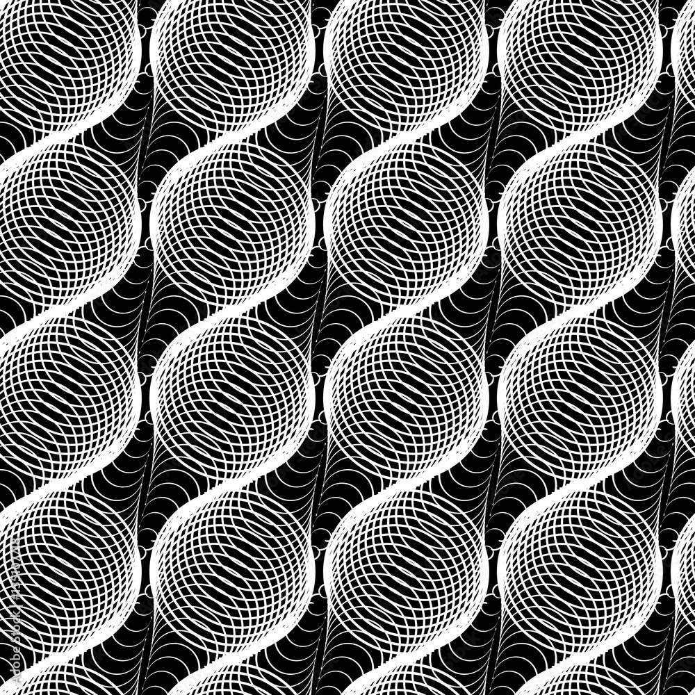 Abstract black and white seamless pattern. Vector clip art. Stock ...