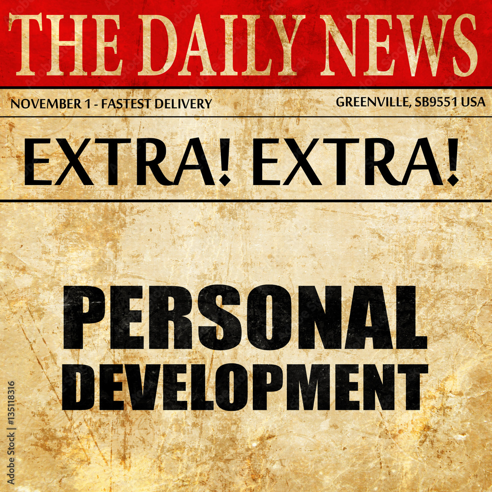 personal development, newspaper article text Stock Illustration | Adobe ...