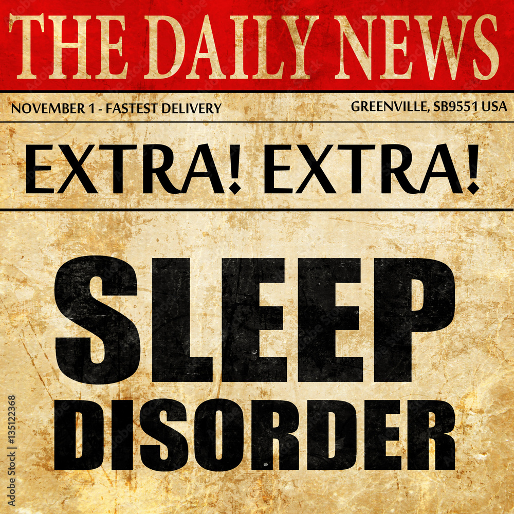 sleep disorder, newspaper article text Stock Illustration | Adobe Stock
