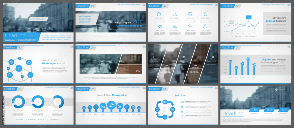 Infographic elements for presentation templates. Stock Vector | Adobe Stock