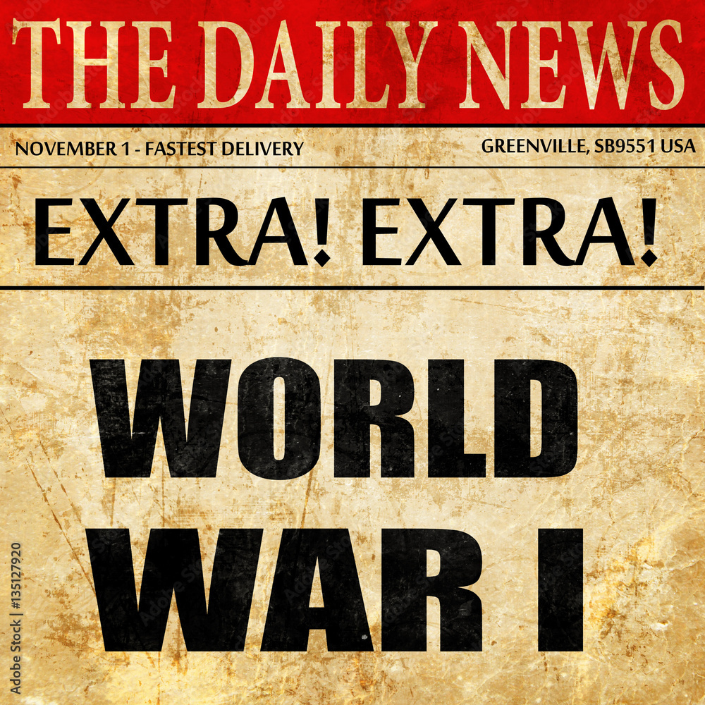 World war 1 background, newspaper article text Stock Illustration ...
