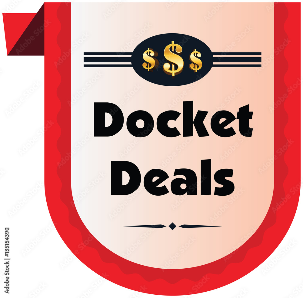 Docket deal vector icon isolated in white background. Stock Vector ...