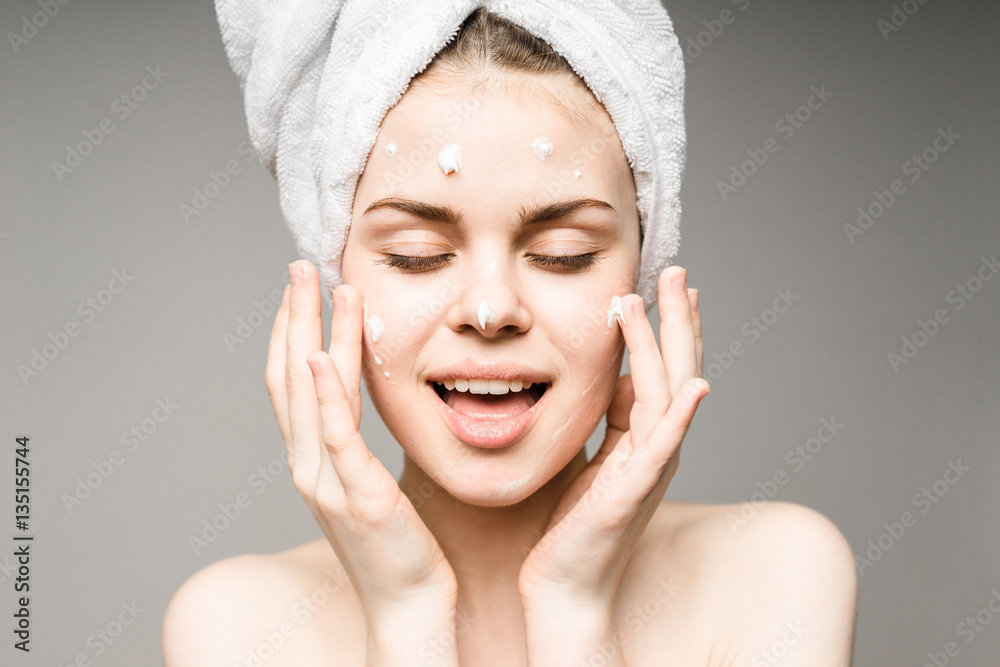 Beauty Woman face Portrait. Beautiful model Girl with Perfect Fresh ...