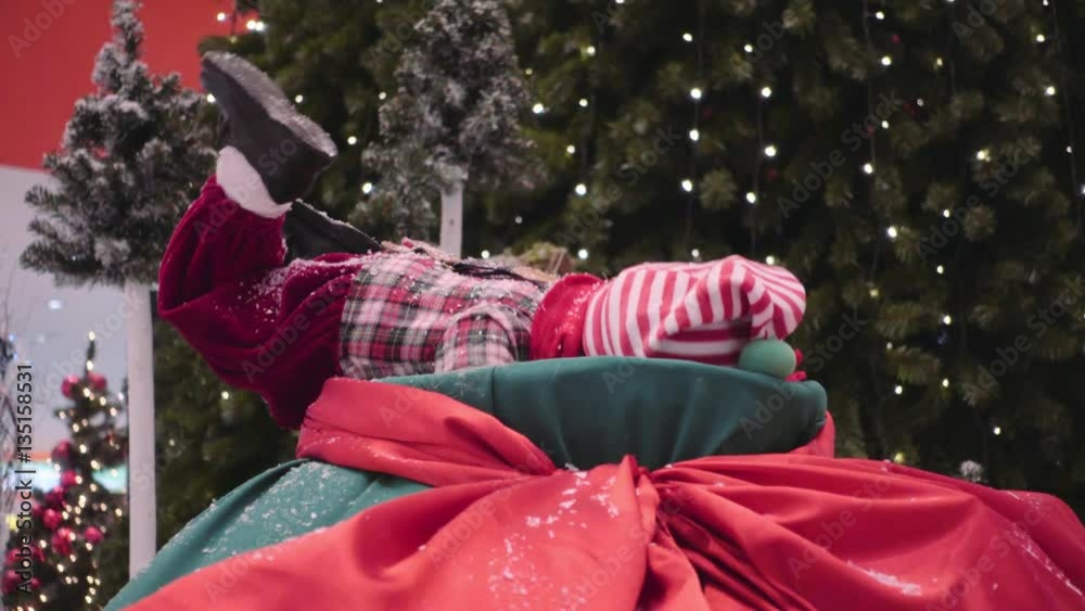 Christmas scene, animated puppet animals Stock Video | Adobe Stock