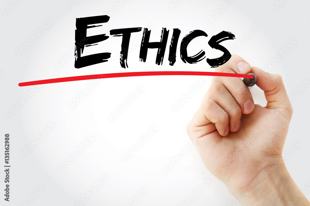 Hand writing Ethics with marker, concept background Stock Photo | Adobe ...