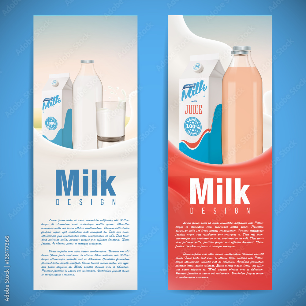 Milk design vector illustration with milk splash and bottle Stock ...