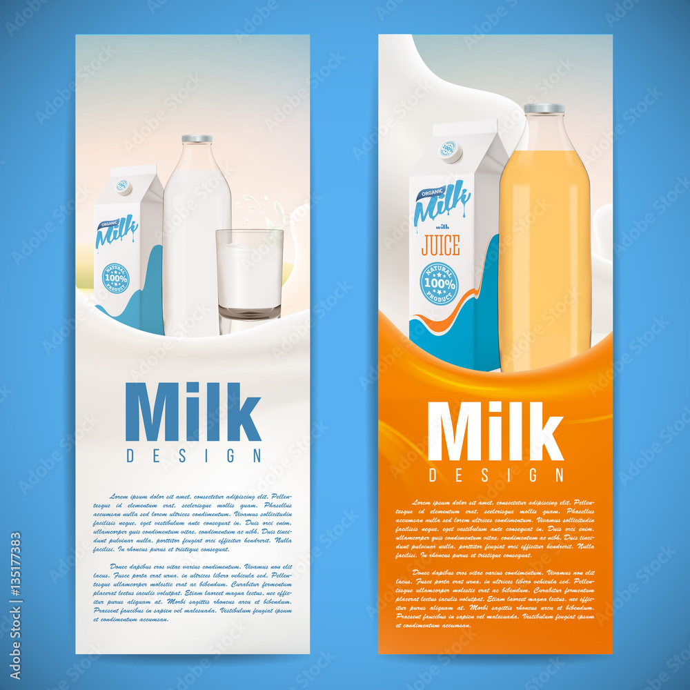 Milk design vector illustration with milk splash and bottle Stock ...
