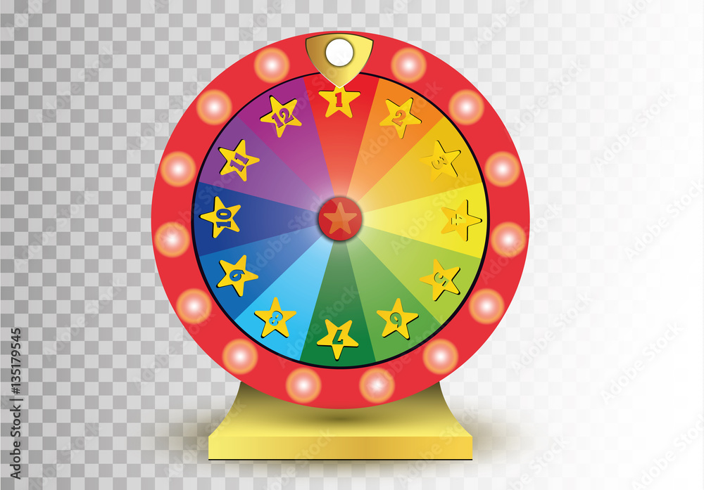 Colorful wheel of luck or fortune infographic. Vector illustration ...