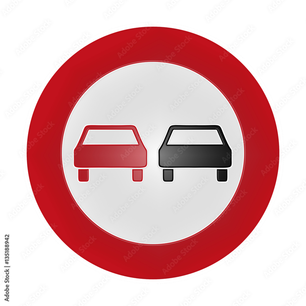 Illustrazione Stock Traffic Sign Passing not Allowed | Adobe Stock