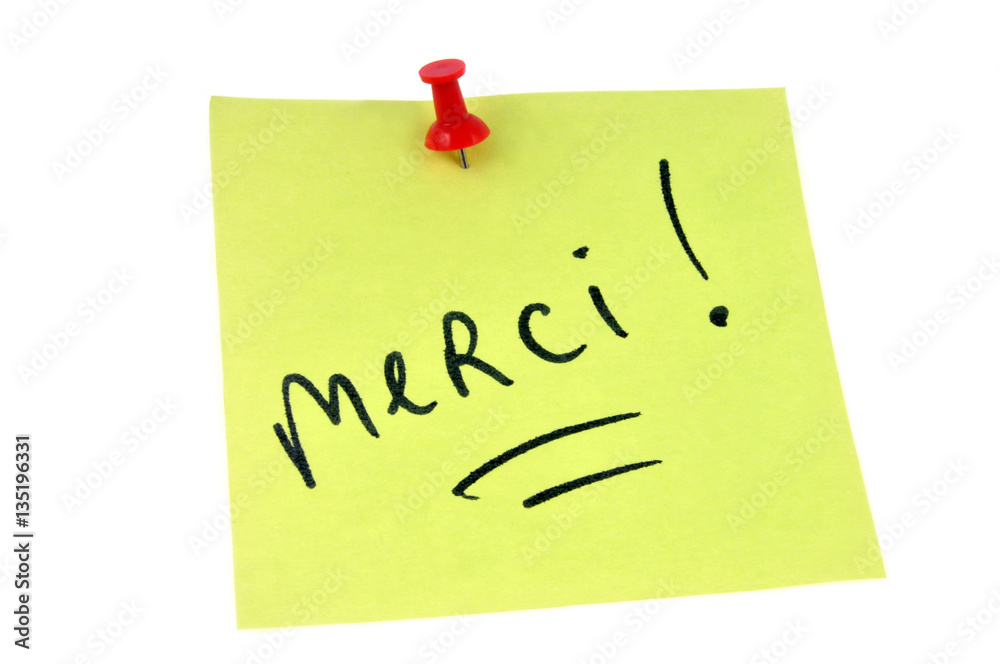Petit mot sur lequel il y a écrit merci Photos | Adobe Stock