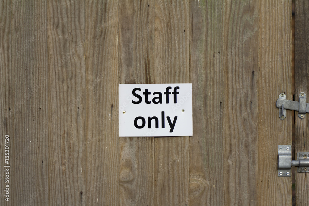 Staff only Stock Photo | Adobe Stock