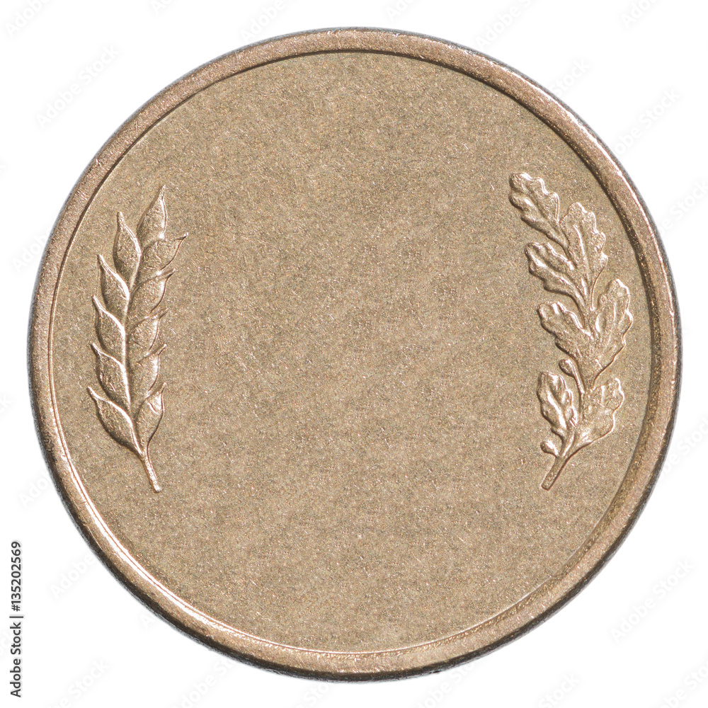 Blank bronze coin Stock Photo | Adobe Stock