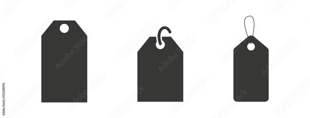 Label Price Tag Icon Pictogram Isolated Vector Set Stock Vector | Adobe ...