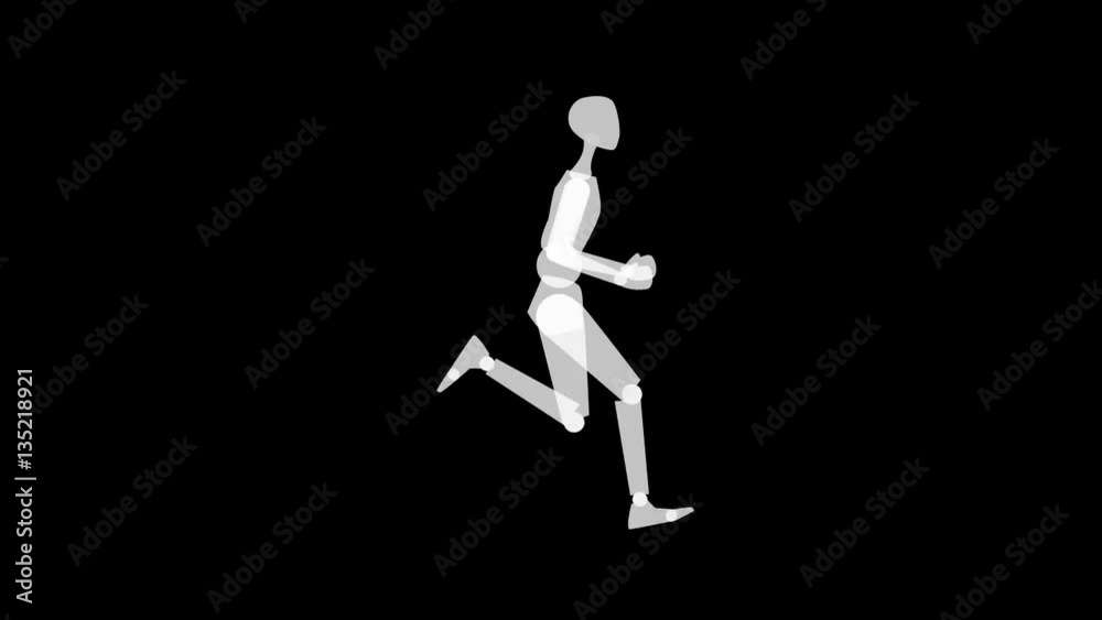 Athlete figure jumping over hurdles animation, hurdle race, seamless ...