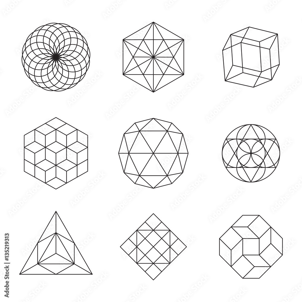 Geometric Shapes Set Stock Vector | Adobe Stock