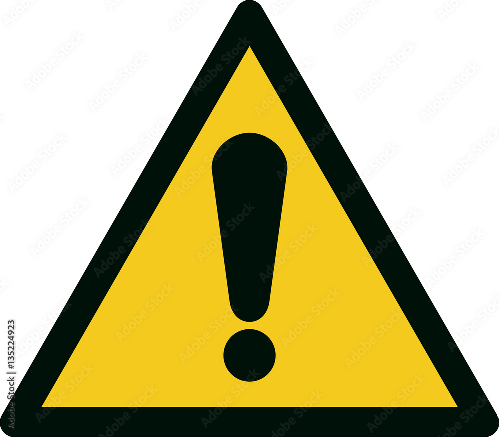 ISO 7010 W001 General warning sign Stock Vector | Adobe Stock