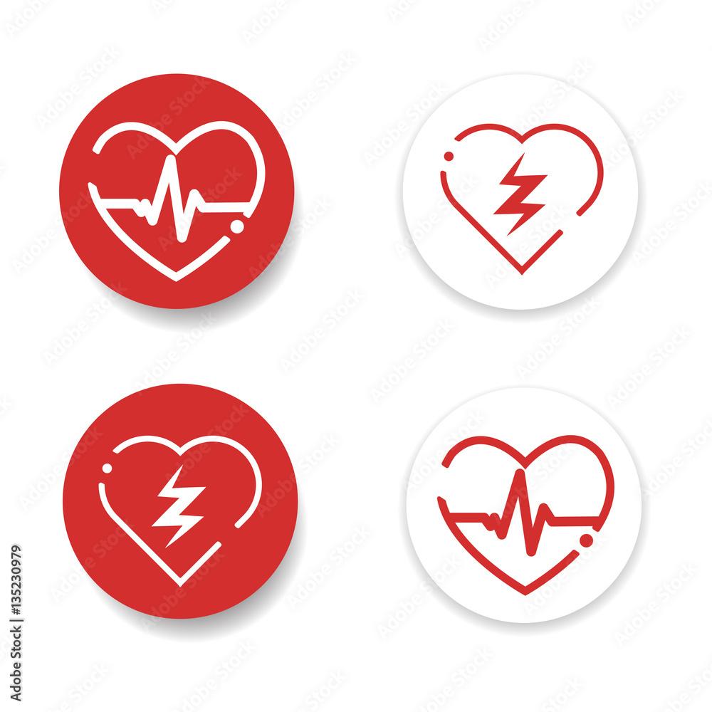defibrillator icons set Stock Vector | Adobe Stock