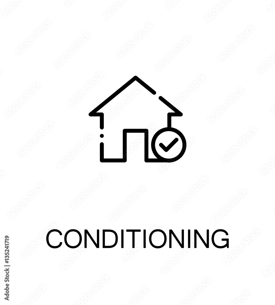 Conditioning flat icon Stock Vector | Adobe Stock