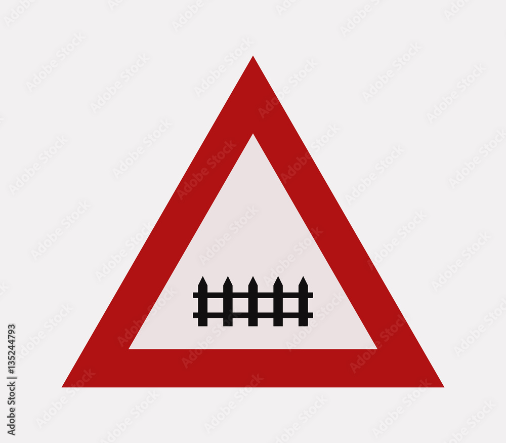 icon level crossing sign Stock Vector | Adobe Stock