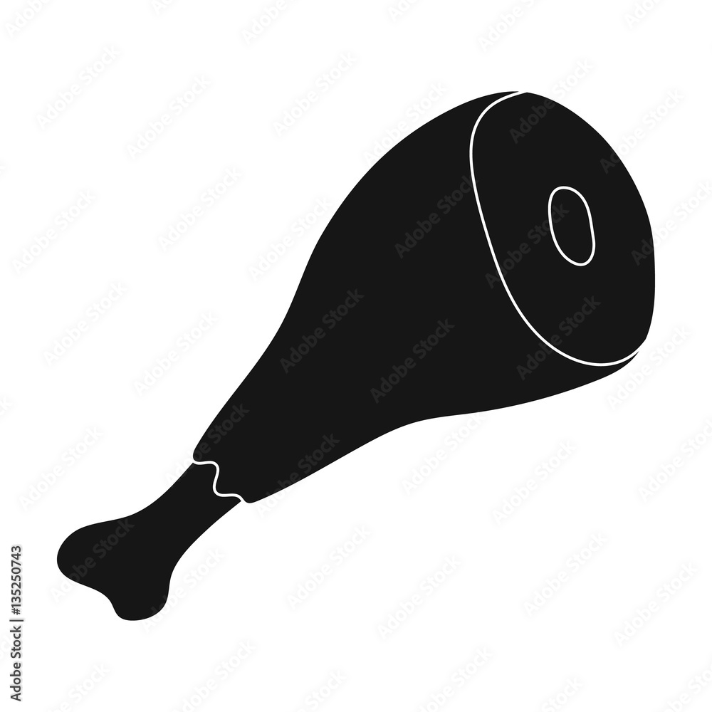 Viking ham icon in black style isolated on white background. Vikings ...