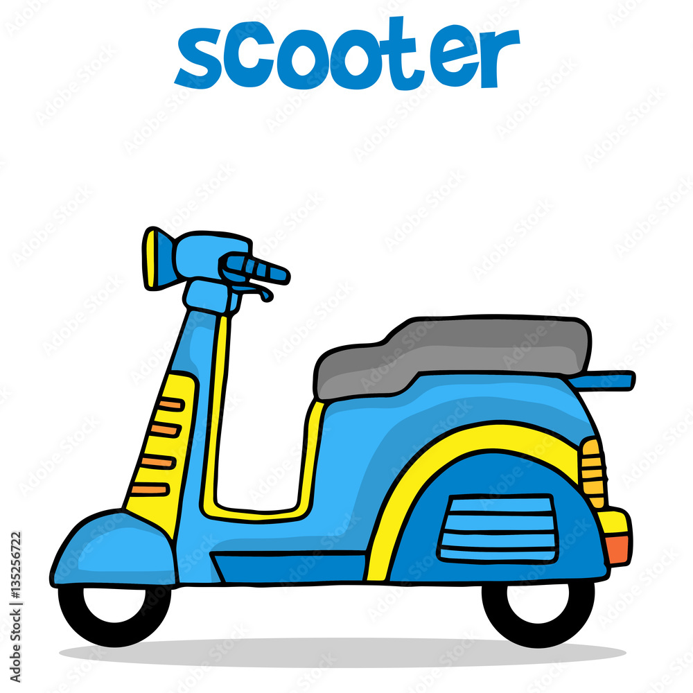 Cartoon design scooter for kids Stock Vector | Adobe Stock
