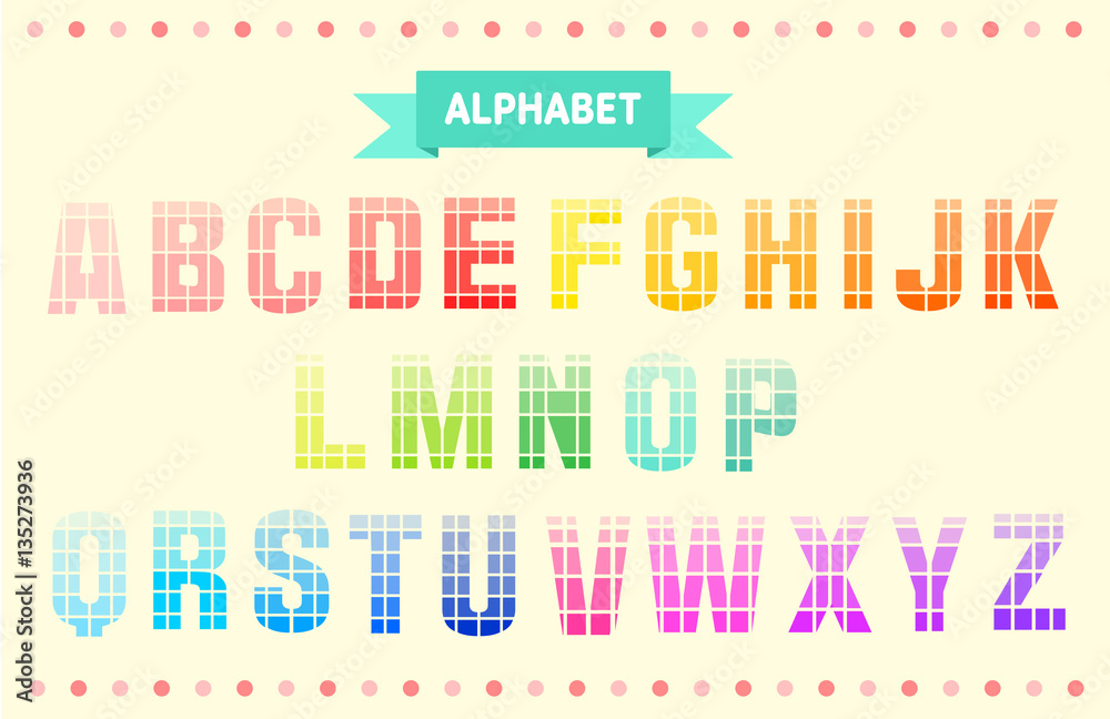 Alphabet design illustration Stock Vector | Adobe Stock
