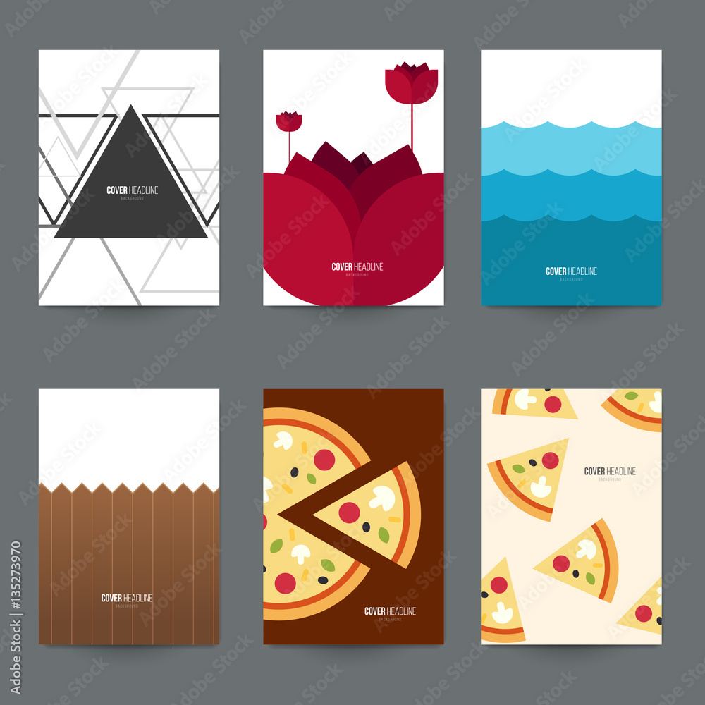 Set of covers for branding presentation. Template for book, brochure ...