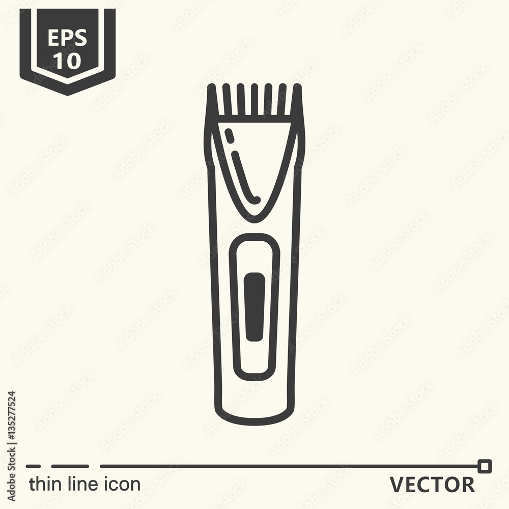 Hairdressing tools. Icons series. Trimmer. Stock Vector | Adobe Stock