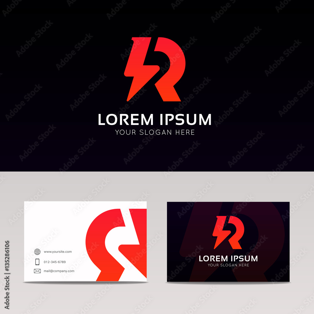 Abstract R logo icon company sign vector design Stock Vector | Adobe Stock