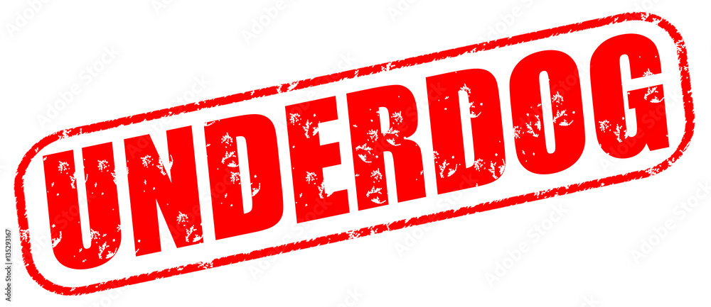 Underdog on the white background, red illustration Stock Illustration ...