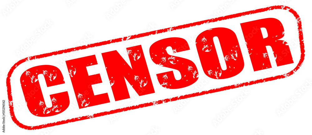 Censor on the white background, red illustration Stock Illustration ...