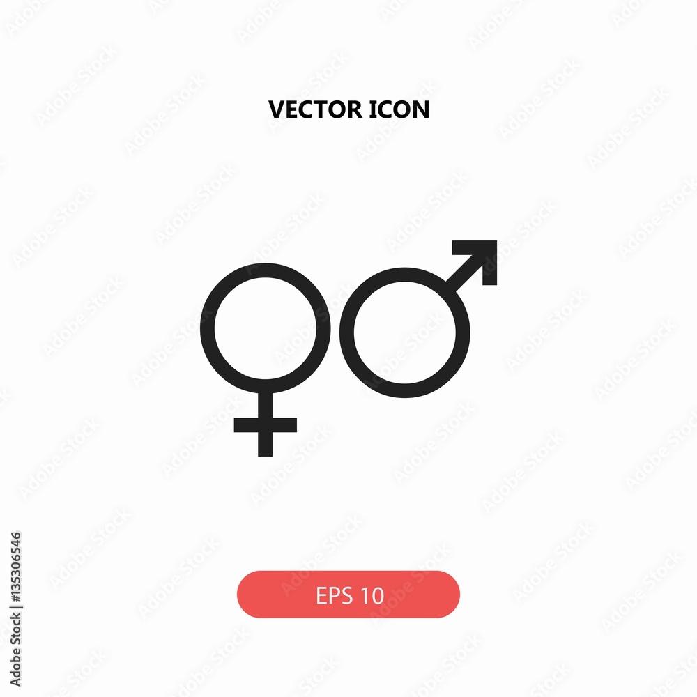 gender vector icon Stock-Vektorgrafik | Adobe Stock
