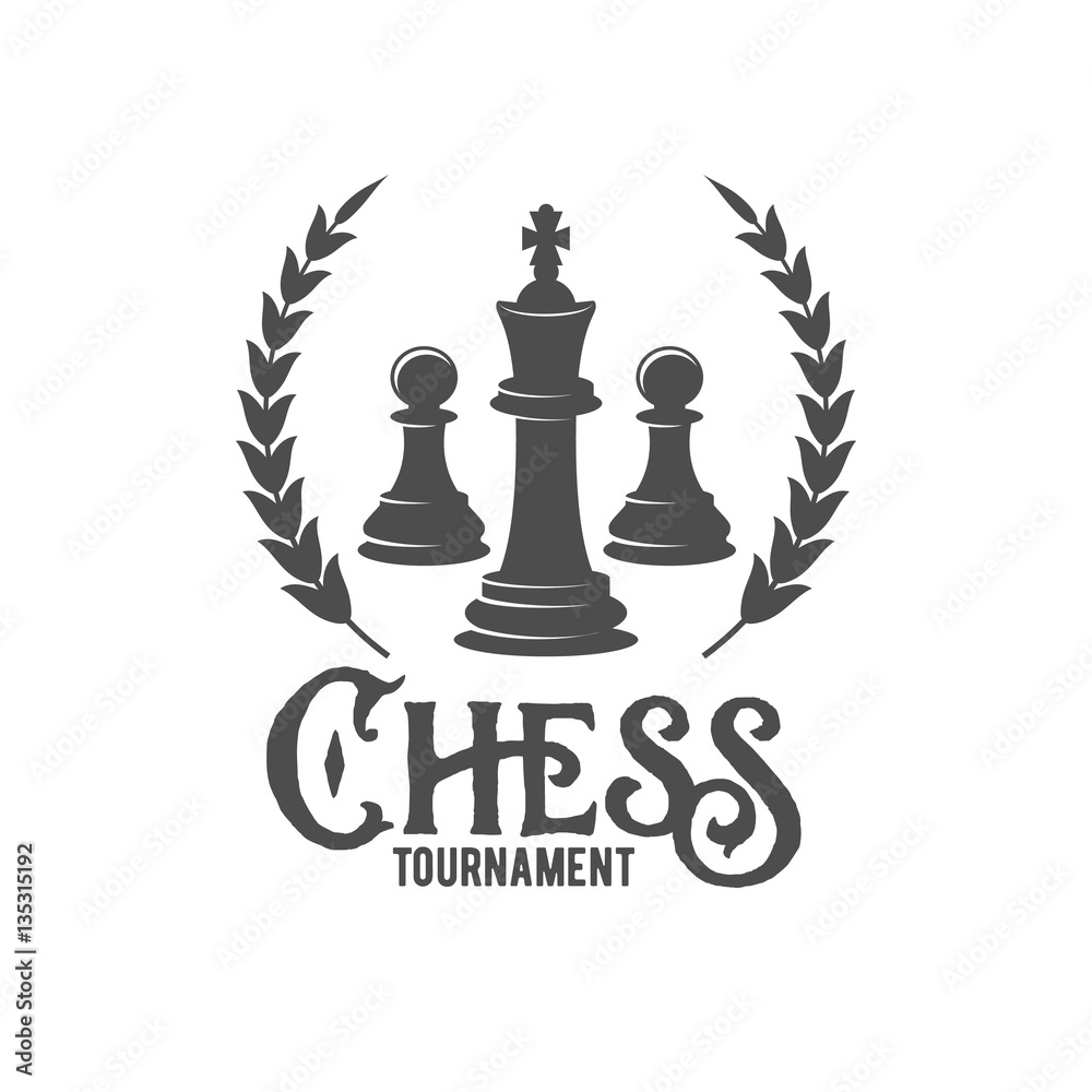 chess label, badge and design element Stock Vector | Adobe Stock
