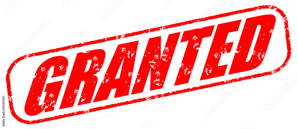 Granted on the white background, red illustration Stock-Illustration ...