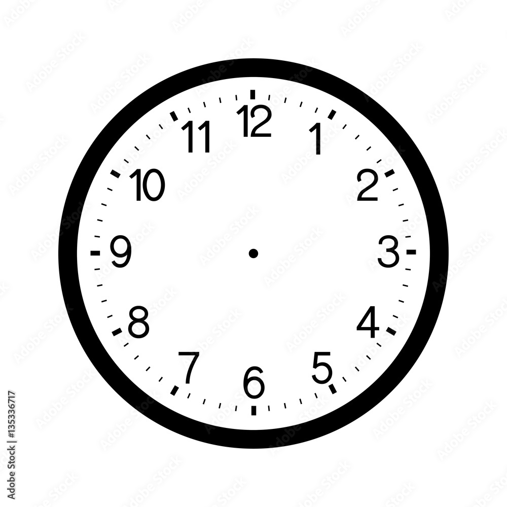 Blank Clock Clipart Black And White