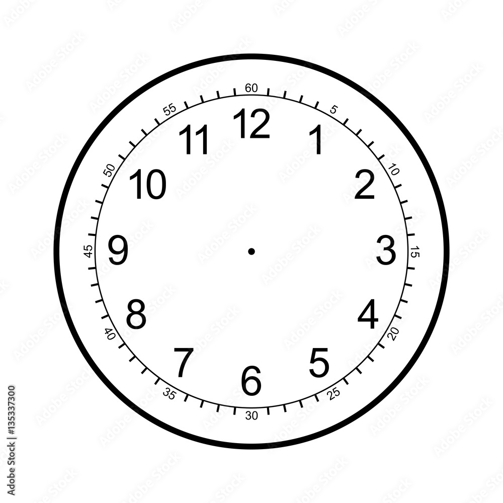 Blank Clock Clipart Black And White