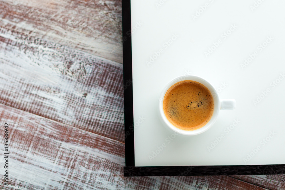 coffee on a table on a white background Stock Photo | Adobe Stock