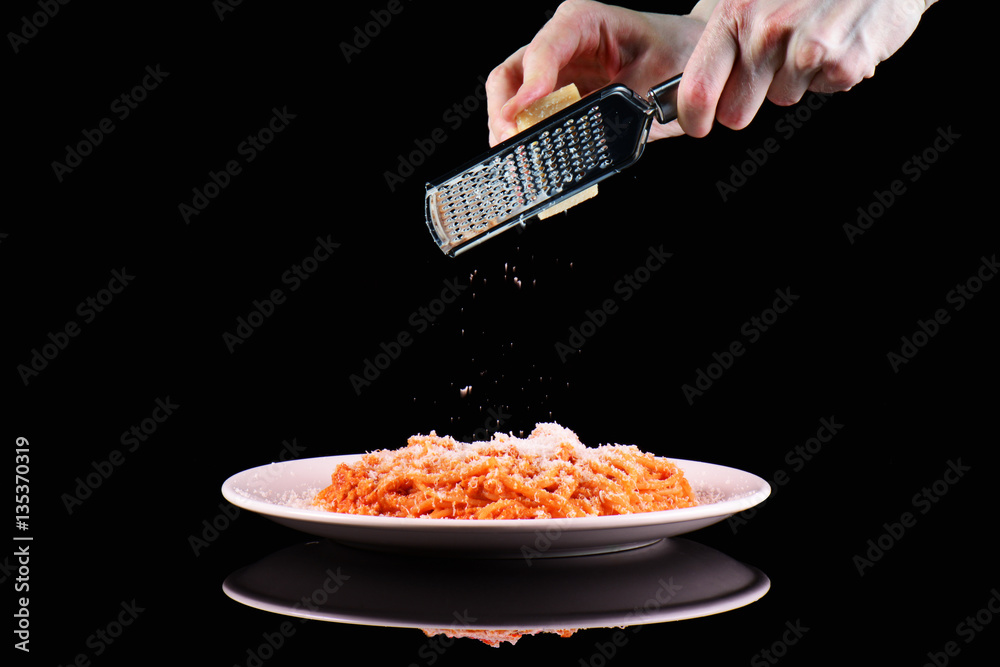 Grating Parmesan Cheese