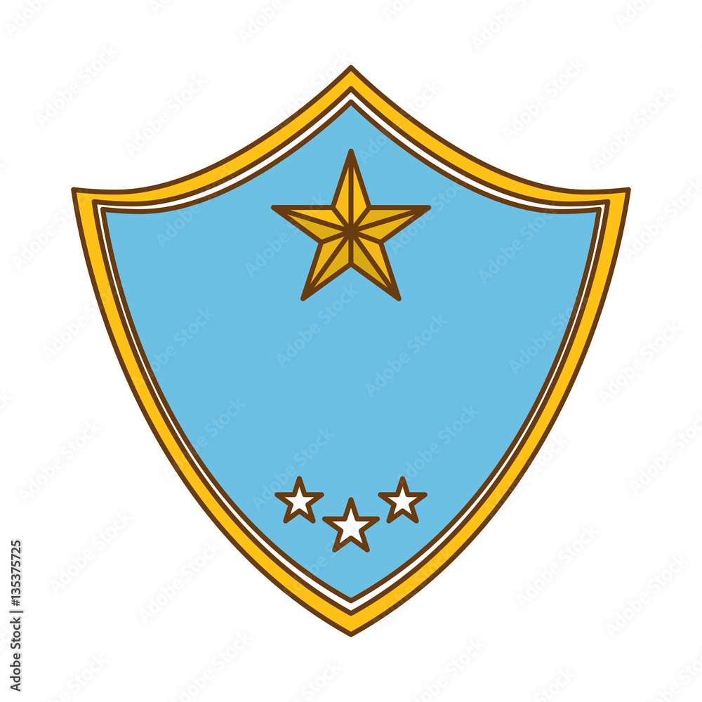 blue police badge icon image, vector illustration Stock-Vektorgrafik ...