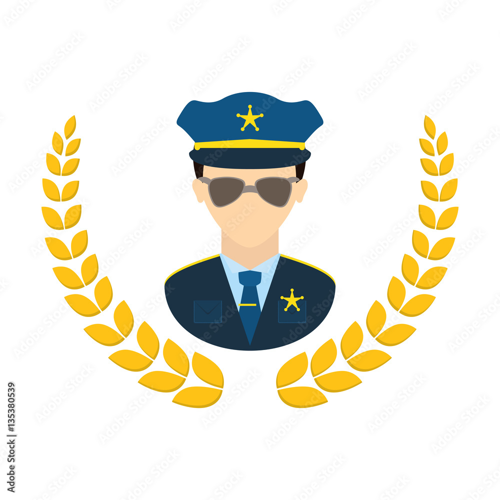 police related emblem image vector illustration design Stock Vector ...