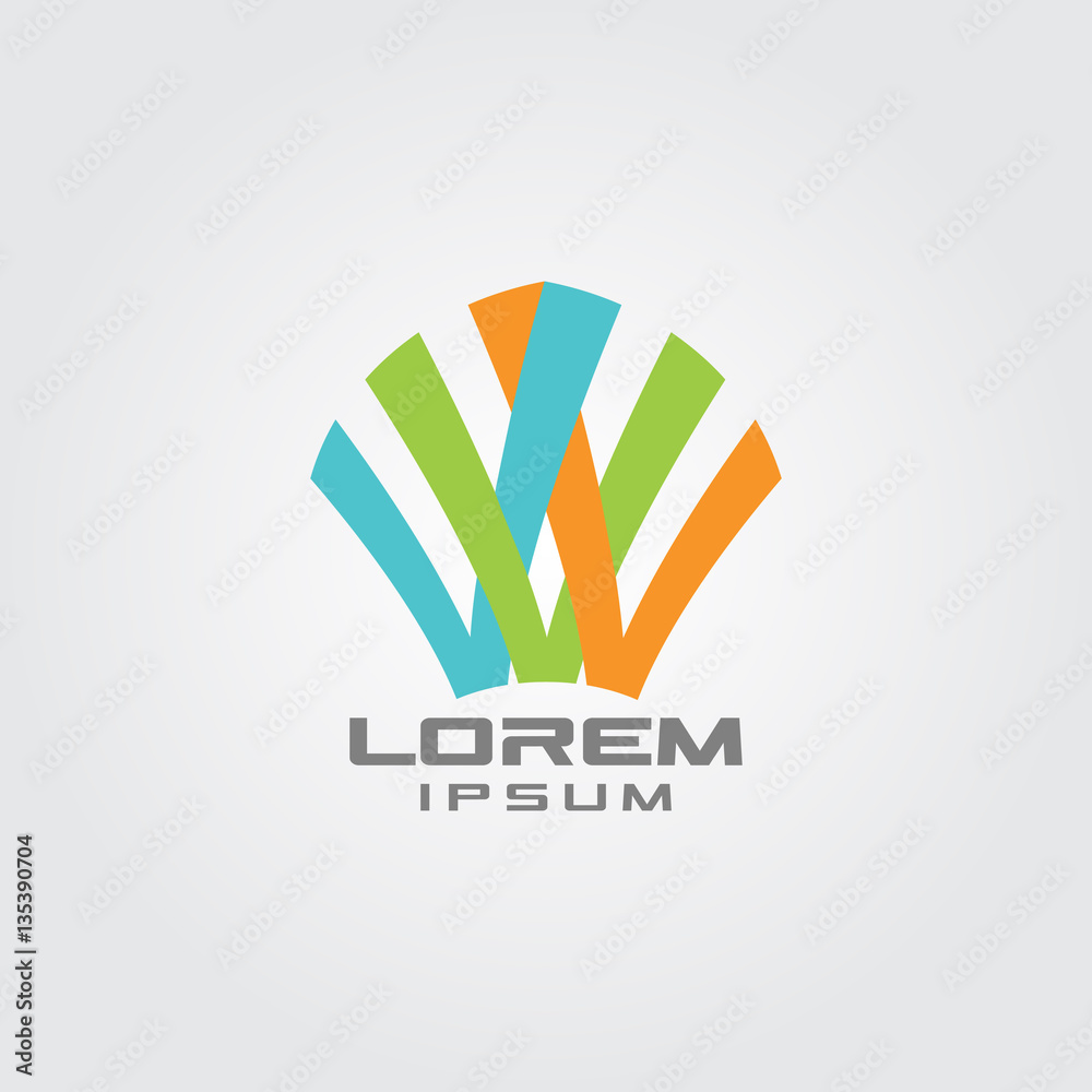 Triple Letter V logo icon design template elements Stock Vector | Adobe ...