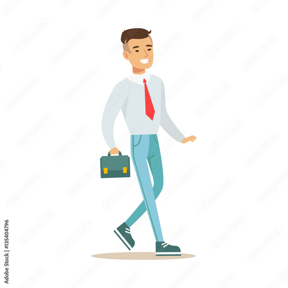 Cartoon Going To Work