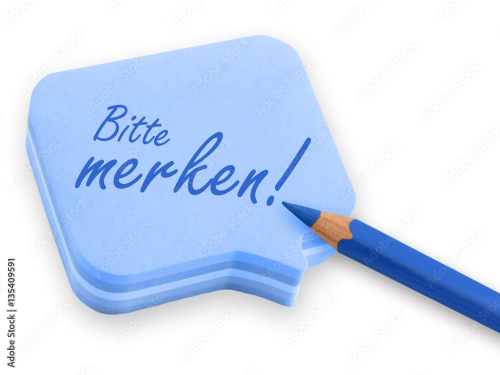 Bitte merken! Stock-Illustration | Adobe Stock