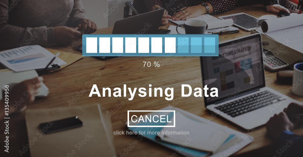 Analysing Data Loading Progress Bar Concept Stock Photo | Adobe Stock