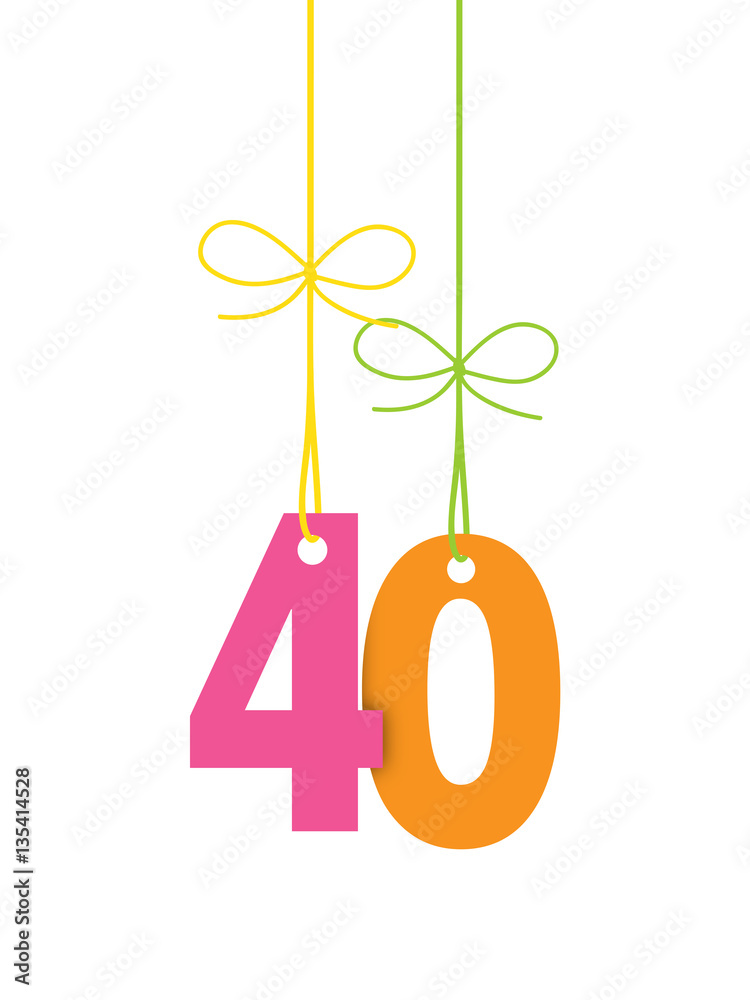 Suspended Number 40 Stock Vector | Adobe Stock Suspended Number 40 Stock Vector | Adobe Stock